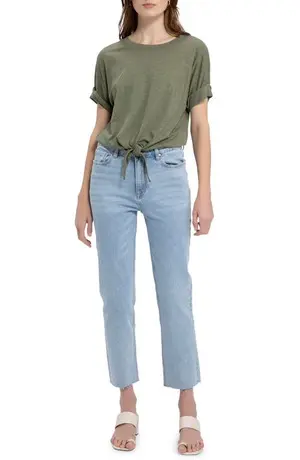 Sanctuary Tie Detailed T-shirt - Trail Gree