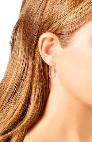 ALLSAINTS Pavé Carabiner Hoop Earrings