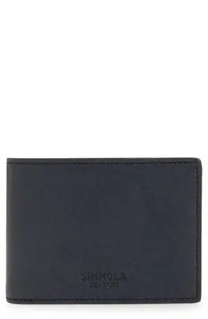 Shinola Slim Bifold Wallet Navy