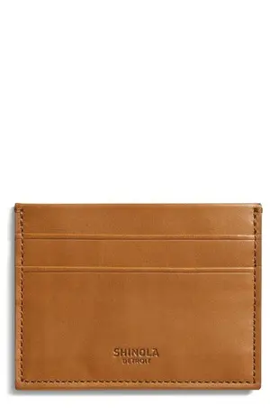 Shinola Five Pocket Card Case - Tan