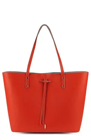 THACKER Fran Leather Tote Flame