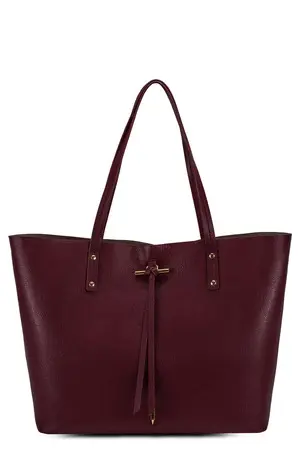 THACKER Fran Leather Tote Merlot