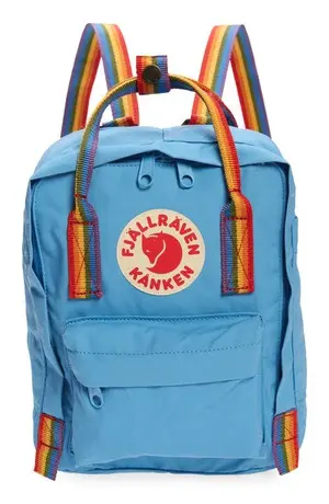 Fjallraven Fjällräven Mini Kånken 13-Inch Laptop Backpack Air Blue-rainbow Pattern