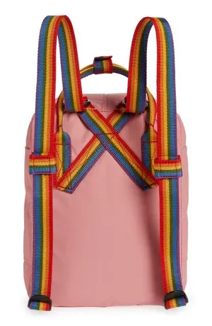 Fjallraven Mini Kånken 13-inch Laptop Backpack - Pink-rainbow Pattern