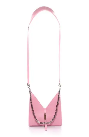 Givenchy Mini Cutout Chain Strap Leather Crossbody Bag Baby Pink