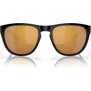 COSTA DEL MAR 62mm Square Sunglasses - Matte Black/ Gold Mirror 580g