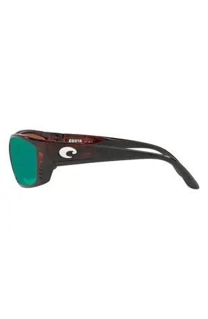 COSTA DEL MAR 64mm Oversized Polarized Rectangle Sunglasses - Tort