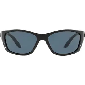 COSTA DEL MAR 64mm Polarized Sunglasses - Black