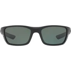 COSTA DEL MAR 58mm Wraparound Sunglasses - Black Silver