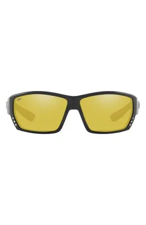 COSTA DEL MAR 62mm Polarized Sunglasses Black Grey Mirror