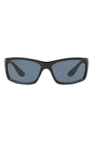 COSTA DEL MAR 62mm Polarized Sunglasses Shiny Black