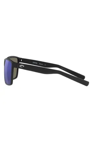 COSTA DEL MAR 63mm Polarized Square Sunglasses - Blue Mirror