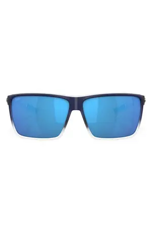 COSTA DEL MAR Costa Del Mar 63mm Polarized Square Sunglasses Dark Blue