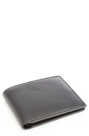 ROYCE NEW YORK Rfid Leather Trifold Wallet Black