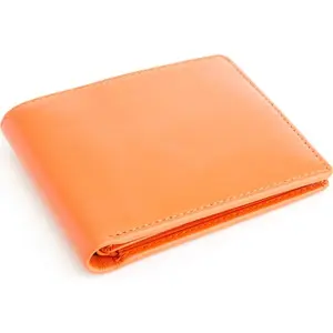 ROYCE NEW YORK Rfid Leather Trifold Wallet Orange
