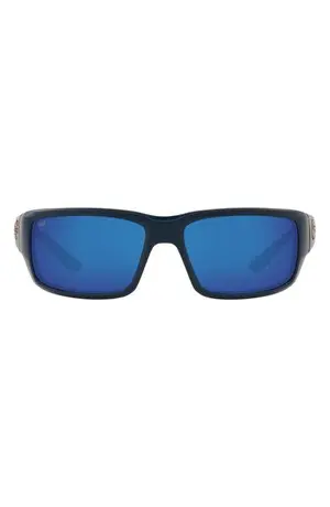 COSTA DEL MAR Costa Del Mar 59mm Wraparound Sunglasses Blue Black