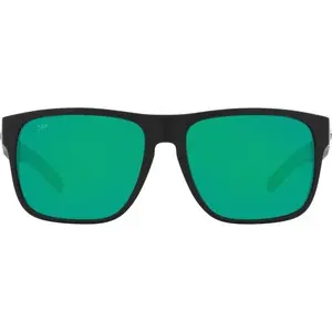 COSTA DEL MAR 59mm Polarized Square Sunglasses Black Green