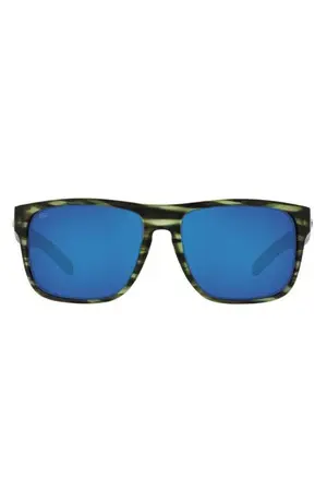 COSTA DEL MAR 59mm Polarized Square Sunglasses Grey Blue