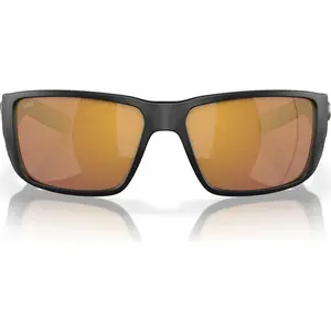 COSTA DEL MAR Fantail Pro 60mm Sunglasses - Matte Black/ Gold Mirror 580g