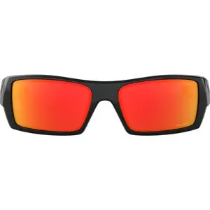 Oakley Oakley Gascan® Prizm™ Polarized Rectangle Sunglasses Polished Black/ Prizm Ruby
