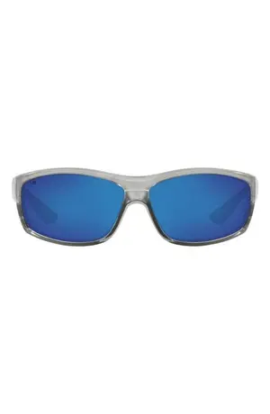 COSTA DEL MAR 65mm Polarized Sunglasses - Matte Silver