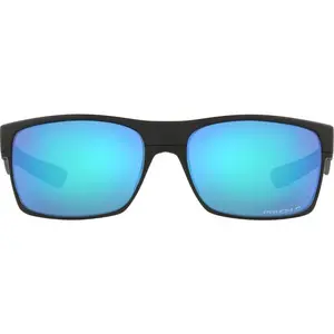 Oakley 60mm Polarized Square Sunglasses - Matte Black/prizm Sapphire