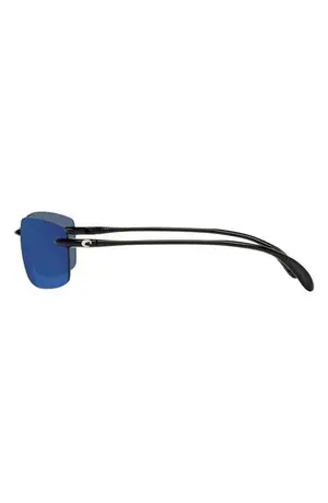 COSTA DEL MAR 60mm Polarized Rimless Sunglasses - Black