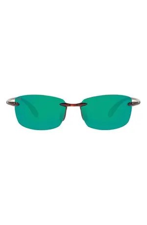 COSTA DEL MAR 60mm Polarized Rimless Sunglasses Dk Tort