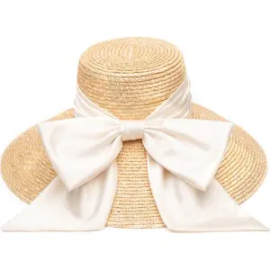 Eugenia Kim Mirabel Bow Straw Hat - Natural