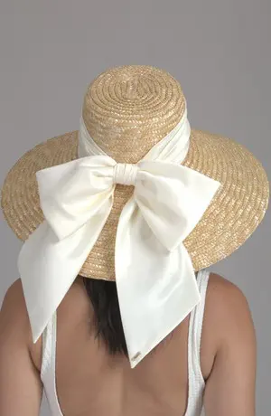 Eugenia Kim Mirabel Bow Straw Hat - Natural