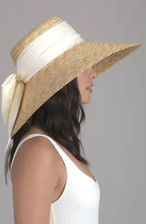 Eugenia Kim Mirabel Bow Straw Hat - Natural