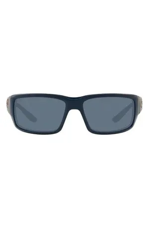 COSTA DEL MAR Costa Del Mar 59mm Polarized Rectangle Sunglasses Black