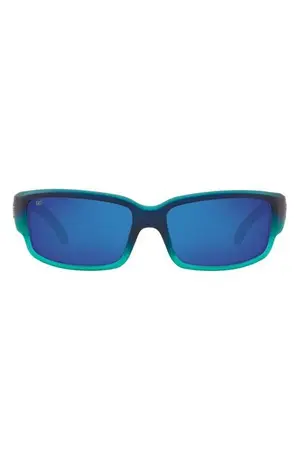 COSTA DEL MAR Costa Del Mar 59mm Polarized Rectangle Sunglasses Blue