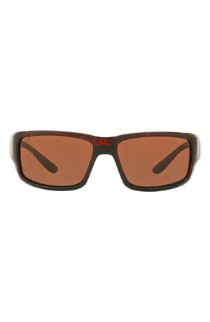COSTA DEL MAR 59mm Polarized Rectangle Sunglasses - Tortoise