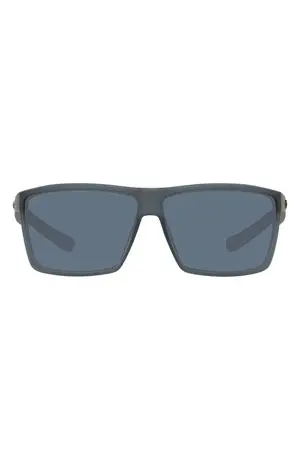 COSTA DEL MAR Costa Del Mar 63mm Polarized Oversized Rectangle Sunglasses Grey