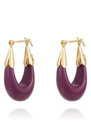 Gas Bijoux Gas Bijoux Ecume Drop Earrings Plum