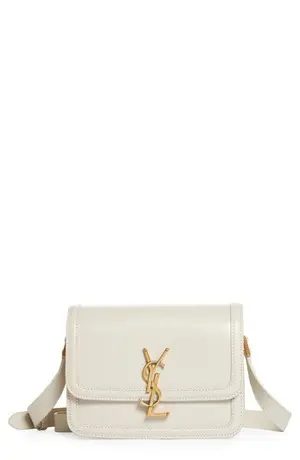 Saint Laurent Small Solferino Leather Shoulder Bag Crema Soft