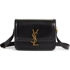Saint Laurent Small Solferino Leather Shoulder Bag - Nero