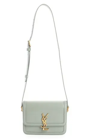 Saint Laurent Small Solferino Leather Shoulder Bag Quite Blue