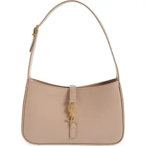 Saint Laurent Le 5 À 7 Leather Hobo Rosy Sand