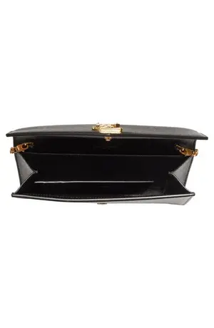 Saint Laurent Uptown Pebbled Calfskin Wallet-on-chain - 1000 Nero