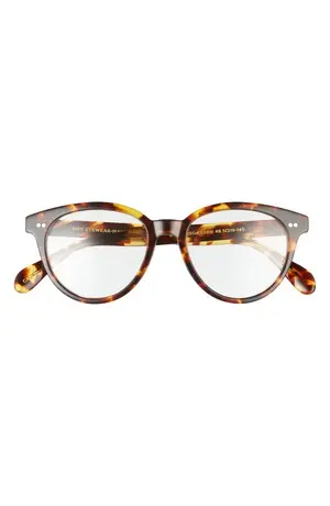 DIFF Carly 48mm Round Optical Glasses Amber Tortoise