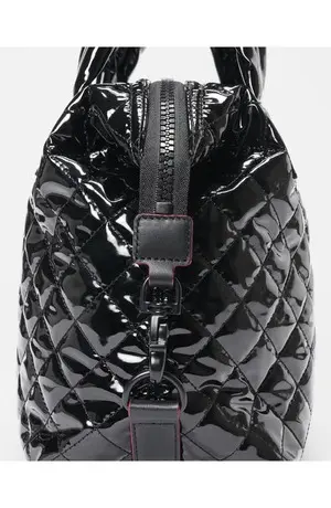 Mz Wallace Small Sutton Deluxe Tote - Black Lacquer