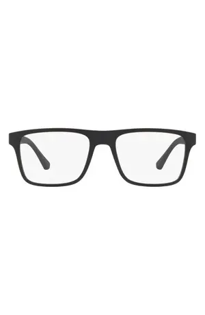 Emporio Armani 54mm Square Eyeglasses Clear