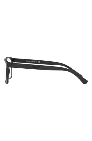 Emporio Armani 54mm Square Eyeglasses - Clear