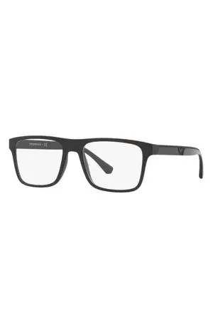 Emporio Armani 54mm Square Eyeglasses - Clear
