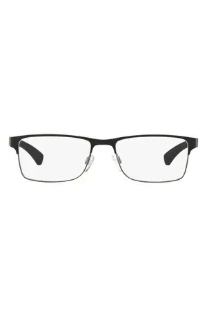 Emporio Armani Rectangular Optical Glasses - Black