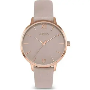 VINCERO Eros Leather Strap Watch - Rose Taupe
