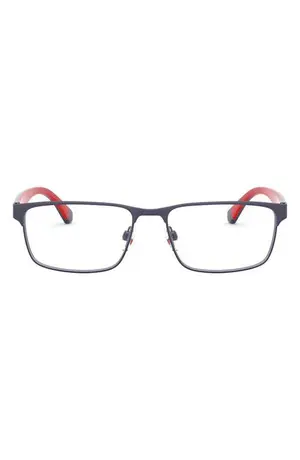 Emporio Armani Emporio Armani 56mm Rectangular Eyeglasses One-color