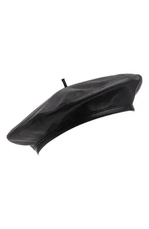 Eugenia Kim Carter Leather Beret - Black
